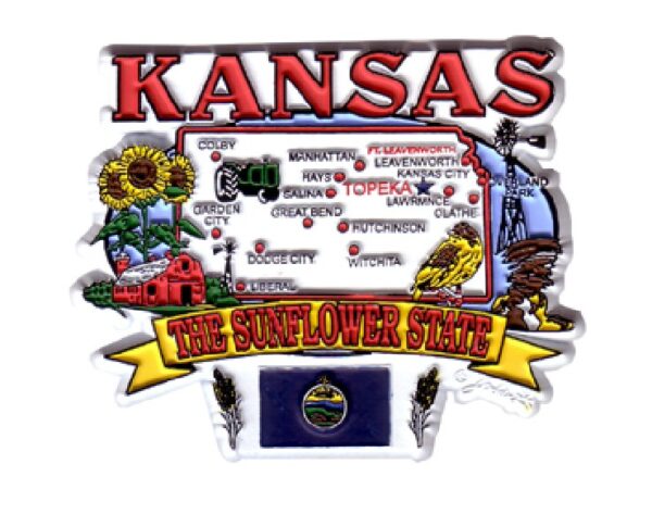 KANSAS MAGNET 2D STATE MAP - Jenkins Enterprises