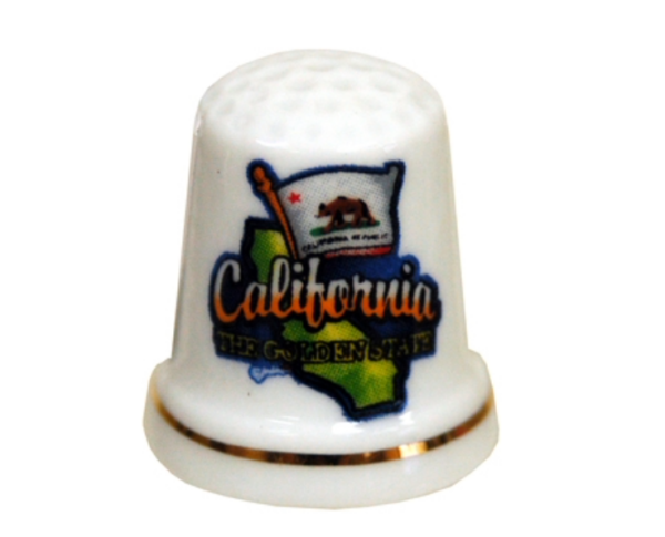 CALIFORNIA THIMBLE MAP & FLAG - Jenkins Enterprises