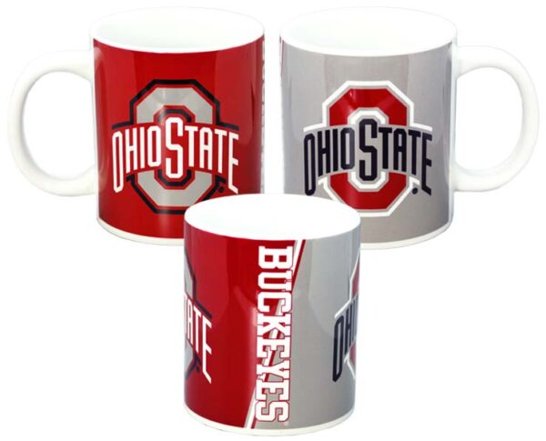 OHIO STATE BUCKEYES MUG CERAMIC SPLIT COLOR (20oz) - Jenkins Enterprises