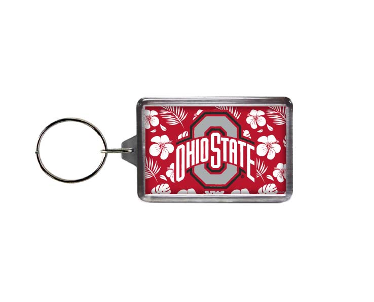 OHIO STATE BUCKEYES KEYCHAIN LUCITE ALOHA - Jenkins Enterprises